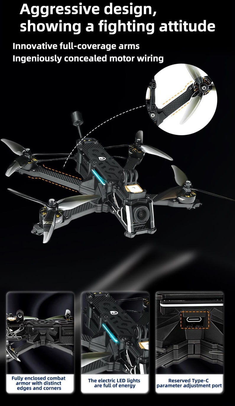 SQFPV Heison 5X (5D) — 5-дюймовое 8S решение для фристайла и съёмки